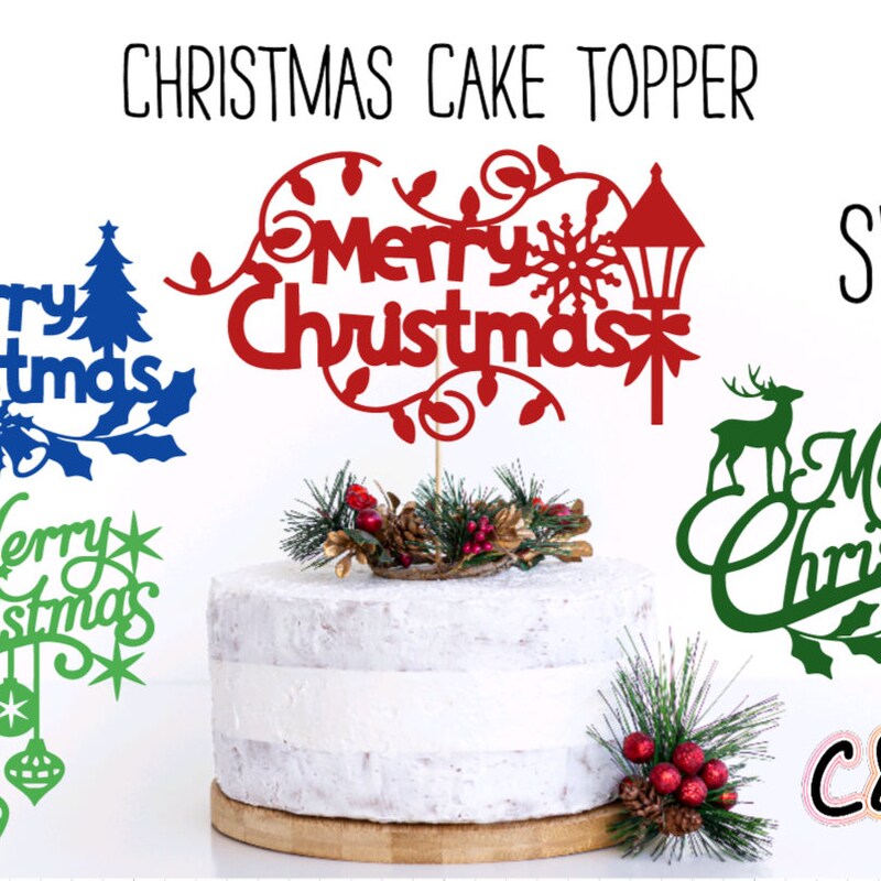 Christmas Cake Topper - Etsy