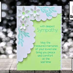 Sorry for Your Loss SVG Sympathy Card Pop up Card Card Insert SVG Card ...