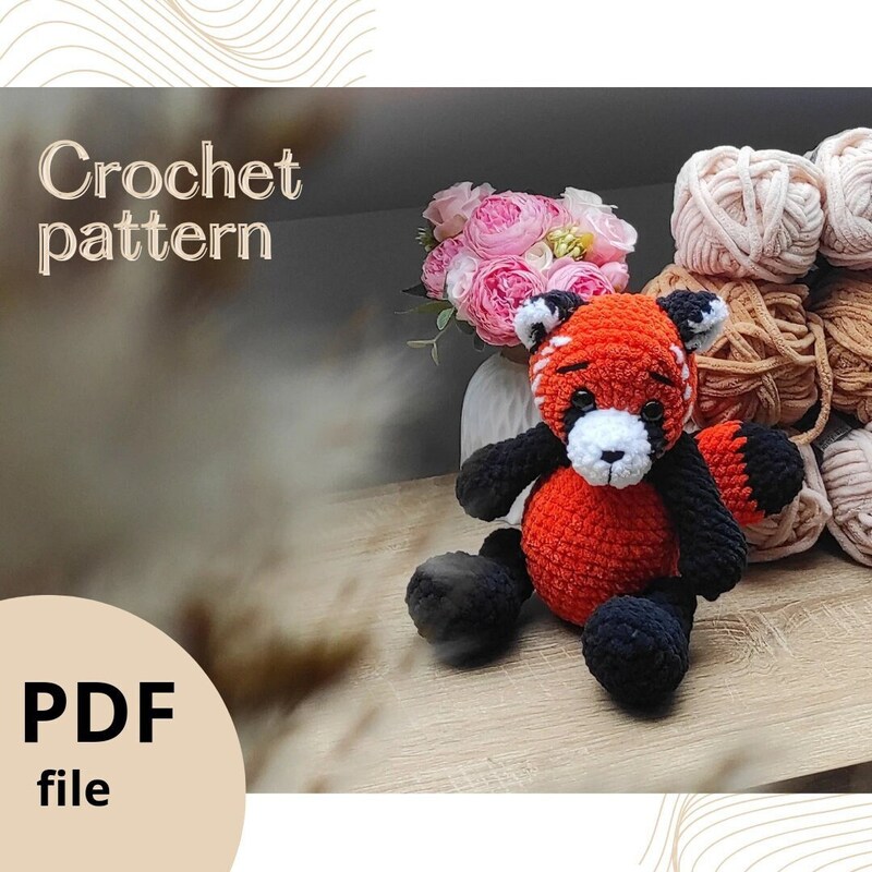 Red Panda Pattern - Etsy