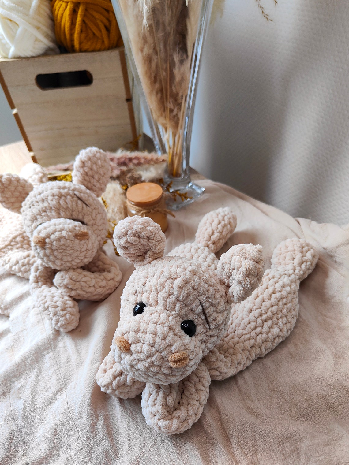 HIPPO Snuggler Plush Lovey | Hippo Security Blanket Toy | Amigurumi ...