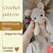 HIPPO Snuggler Plush Lovey Hippo Security Blanket Toy Amigurumi ...