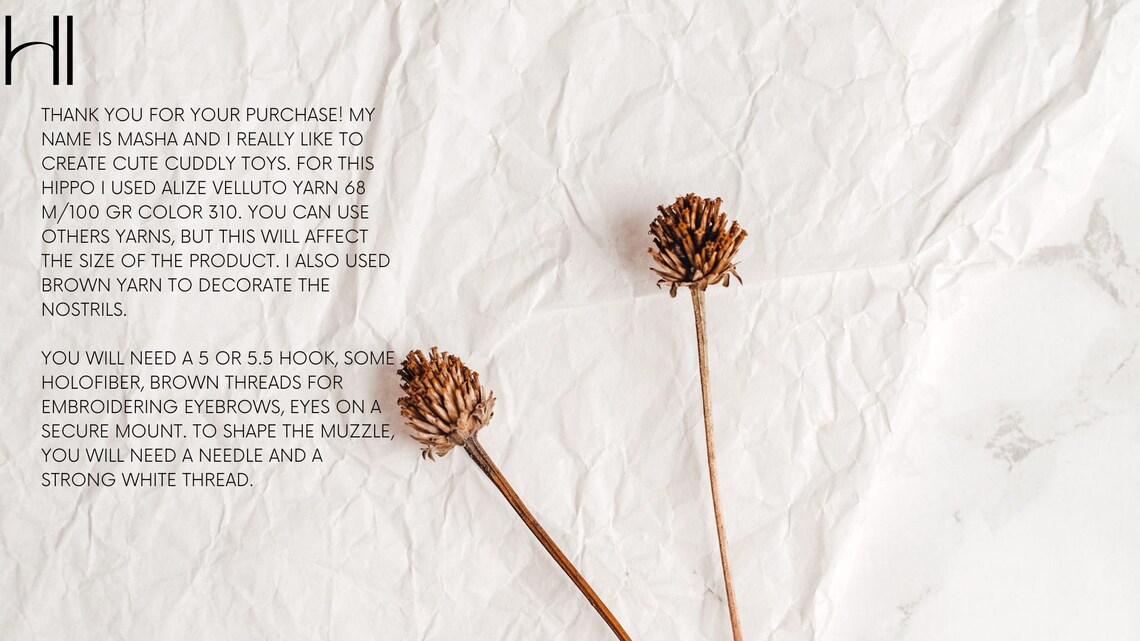 HIPPO Snuggler Plush Lovey Hippo Security Blanket Toy Amigurumi ...