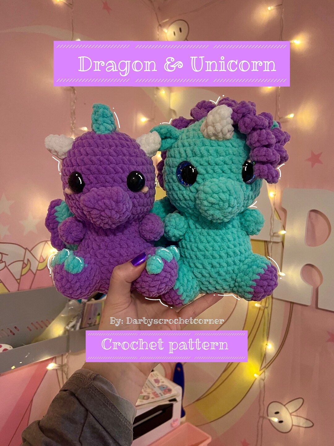 Mythical Duo- Dragon and Unicorn Crochet Patterns - Etsy