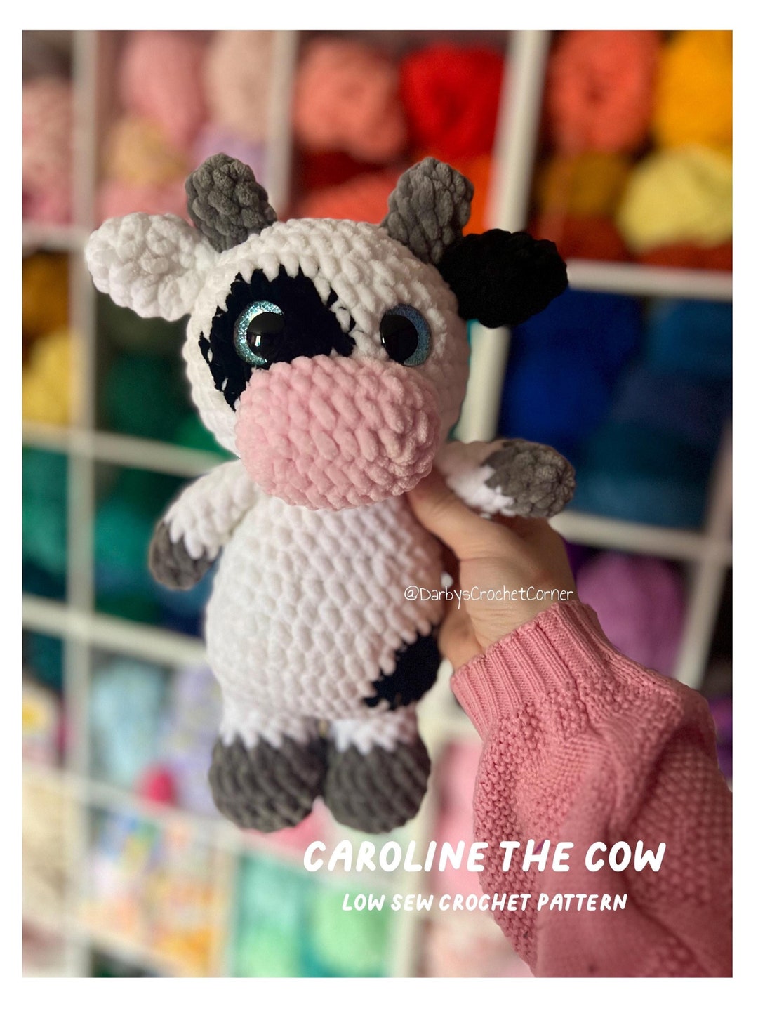 Caroline the Cow- Low Sew Crochet Pattern - Etsy