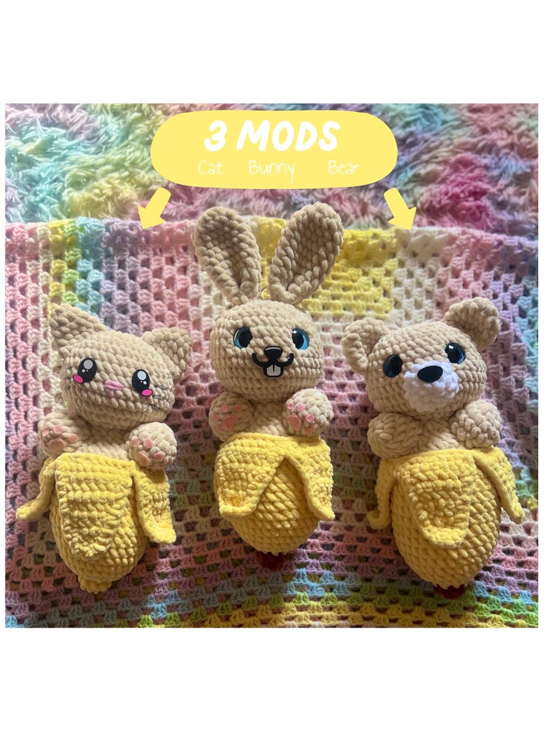Bananimals Bundle- Crochet Pattern - Etsy