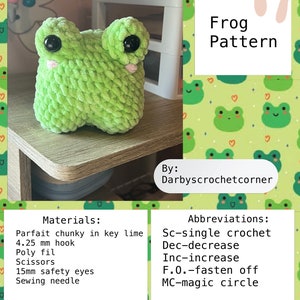 Low Sew Frog Crochet Pattern - Etsy