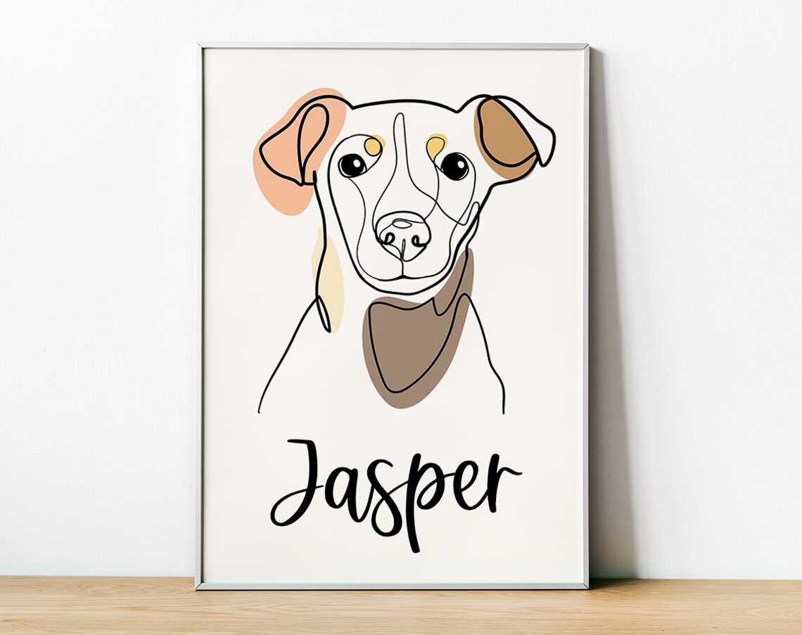 Custom Cat Portrait,cat Portrait Drawing, Cat Personalized, Cat Line ...