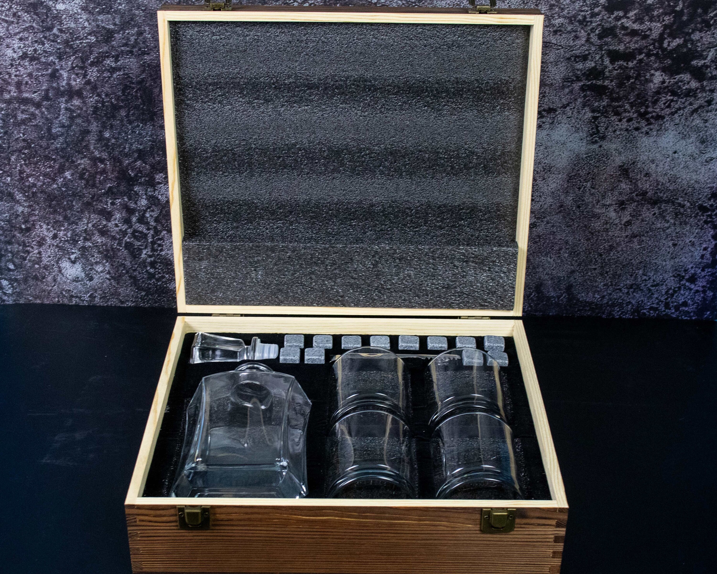 Aviation Instrument Flying 6 Pack Whiskey Decanter Wooden Box Gift Set ...