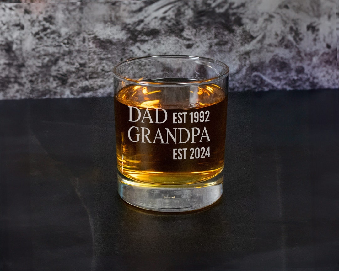 Grandpa Rocks Glass Baby Announcement - Etsy