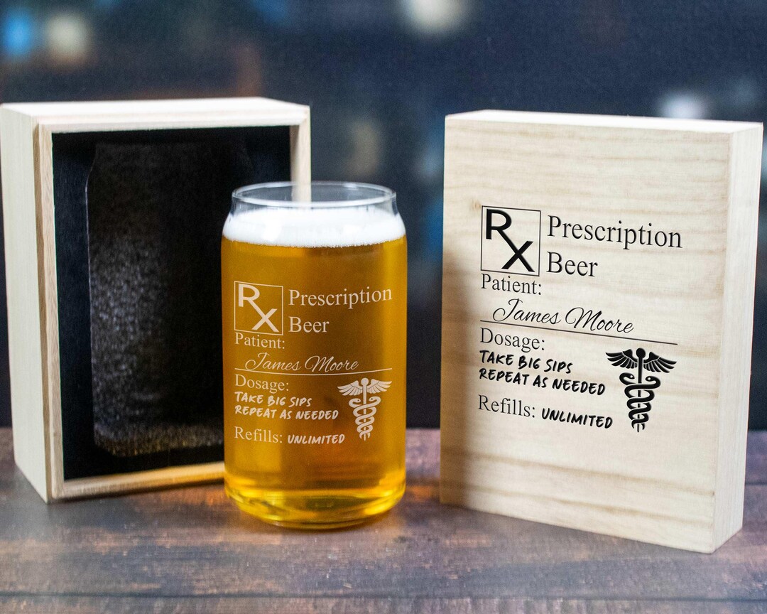 Prescription Beer Glass for the Beer Drinker | Pharmacist Gift - Etsy