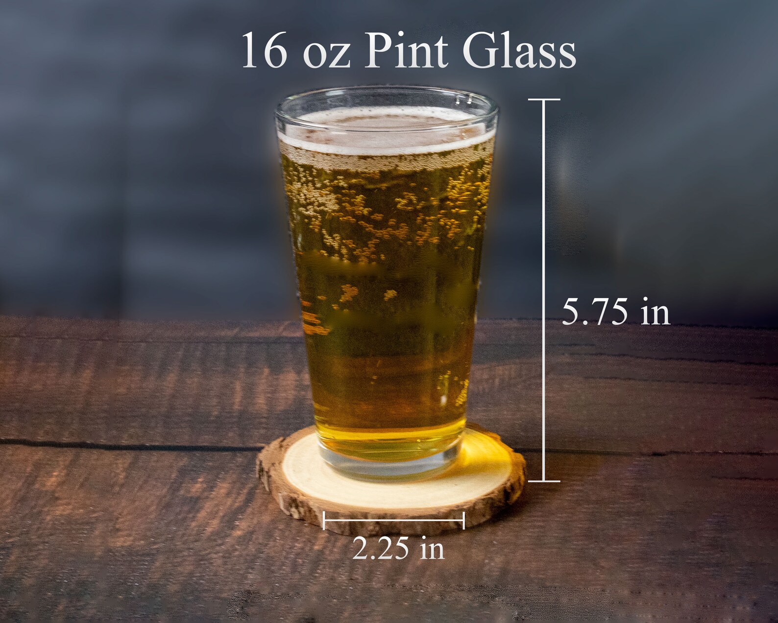 16 Oz Beer Glass With Personalized Monogram | Pint Glasses for Husband ...