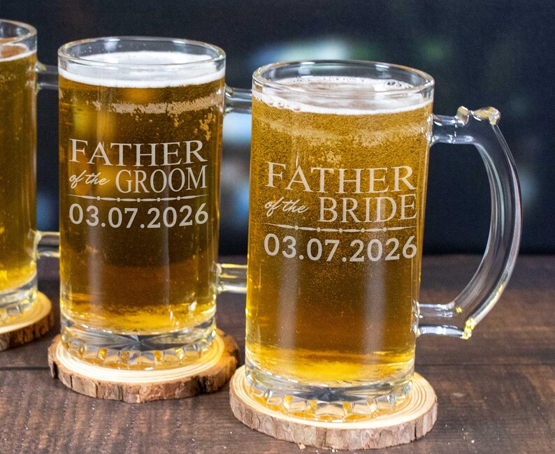 Engraved Personalized Beer Mug for Father of the Bride, Father of the ...