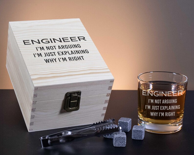 Engineer Gift Engraved Whiskey Glass 11.5 Oz. | Funny Gift for Engineer ...