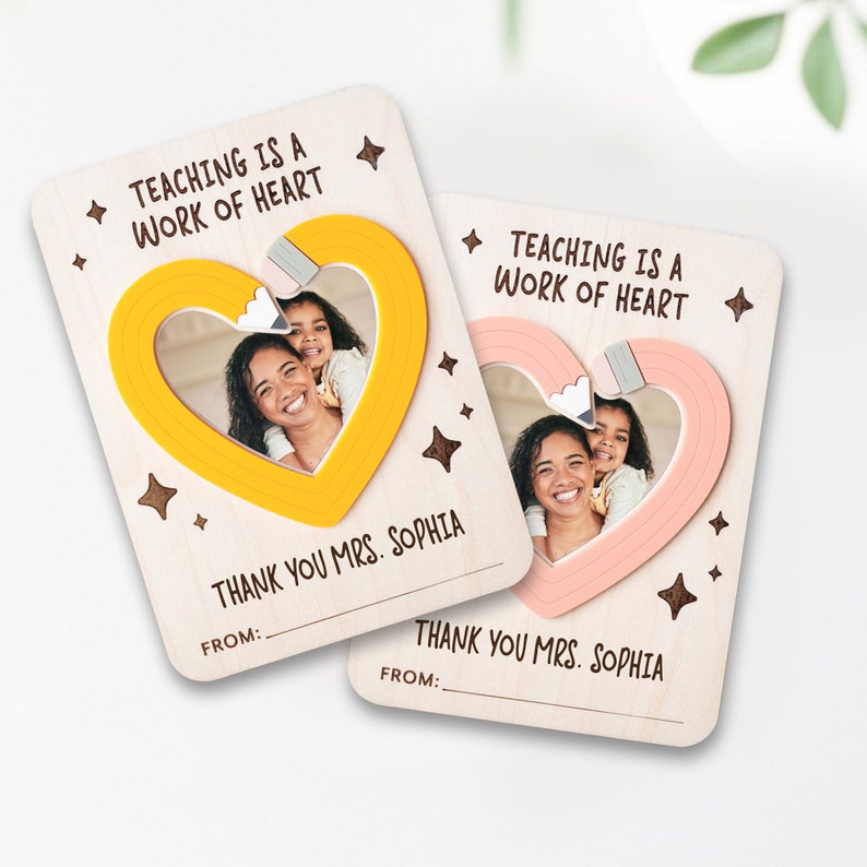 Teaching is A Work of Heart, Photo Fridge Magnet Teacher Appreciation ...