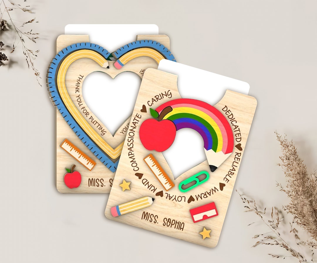 Teacher Appreciation Gift Card Holder, Gift for Teacher, Gift Card ...