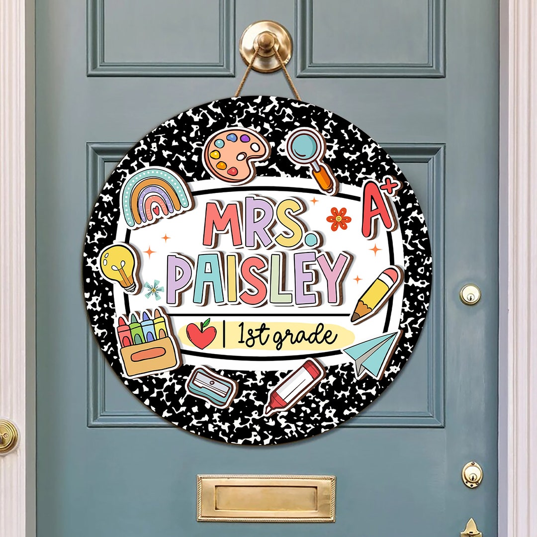 Personalized Teacher 3D Door Sign, Teacher Name Sign, Classroom Welcome ...