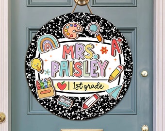 Personalized Teacher 3D Door Sign, Teacher Name Sign, Classroom Welcome ...