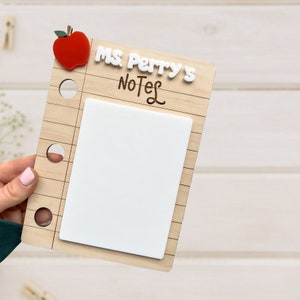 Personalized Teacher Notepad, Dry Erase Notepad, Custom Teacher Gift ...