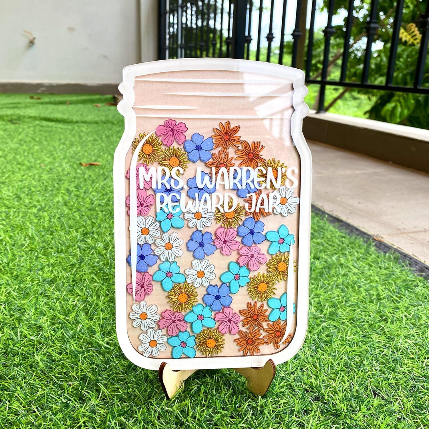 Custom Reward Jar for Teacher Apple Reward Jar Wood and - Etsy