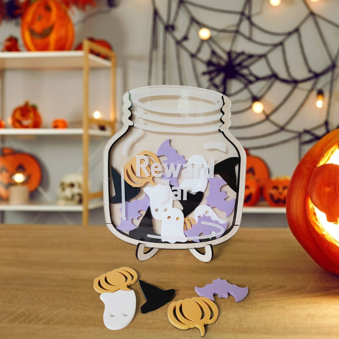 Halloween Reward Jar for Kids Ghosts and Bats Reward Jar - Etsy Australia