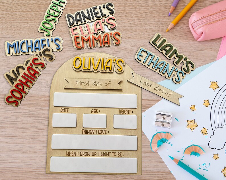 Customized First and Last Day School Sign First Day of School - Etsy