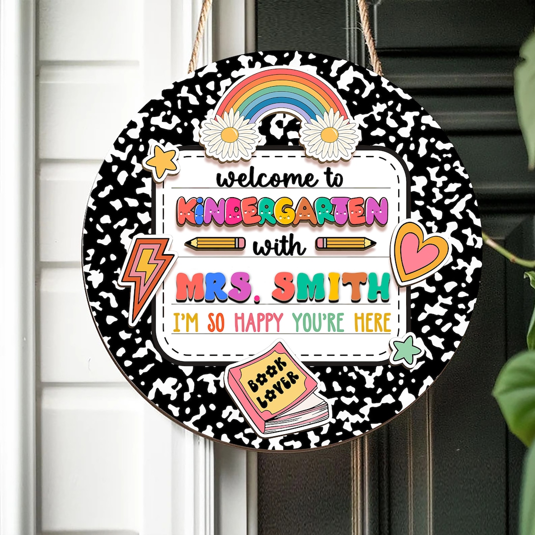 Personalized Teacher 3D Door Sign, Teacher Name Sign, Classroom Welcome ...