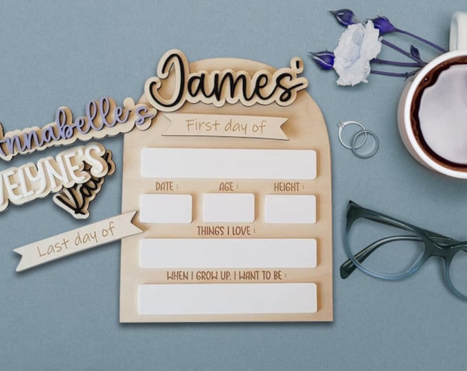 Customized First and Last Day School Sign, First Day of School Wooden ...