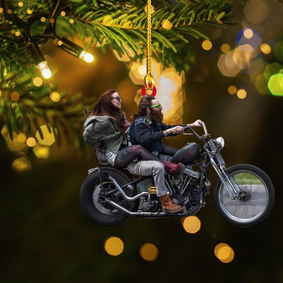 Custom Bikers Photo Ornament, Bikers Ornament, Christmas Tree Decor ...
