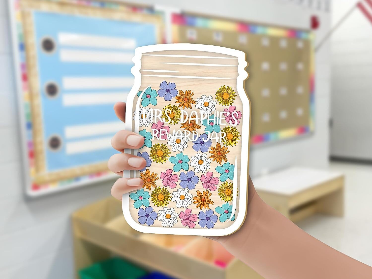 Custom Reward Jar for Teacher Apple Reward Jar Wood and - Etsy