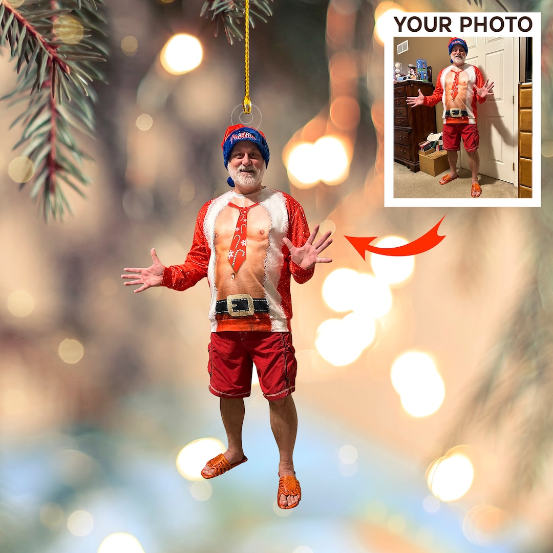 Custom Funny Photo Ornament, Funny Ornaments, Photo Ornament Christmas ...