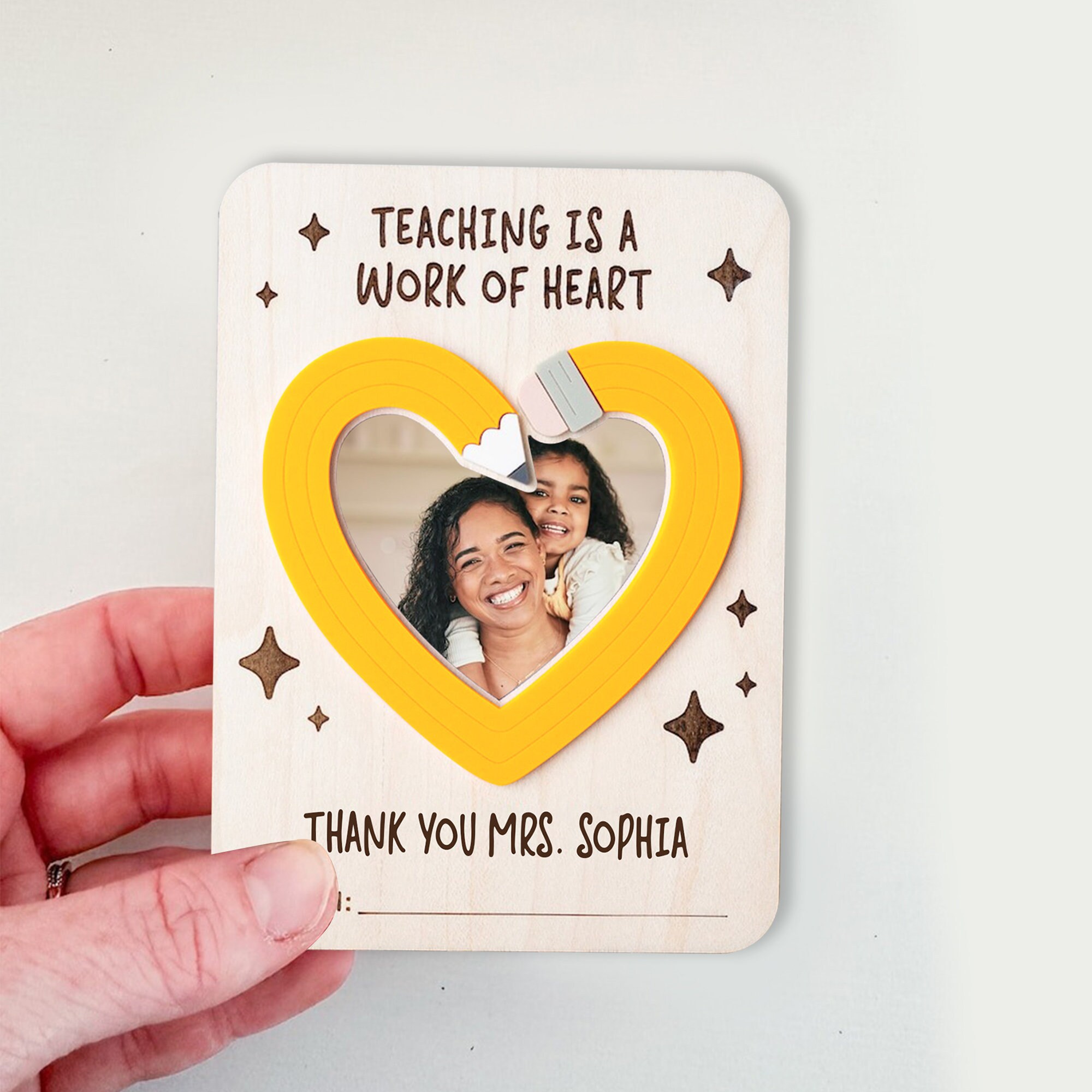Teaching is A Work of Heart, Photo Fridge Magnet Teacher Appreciation ...