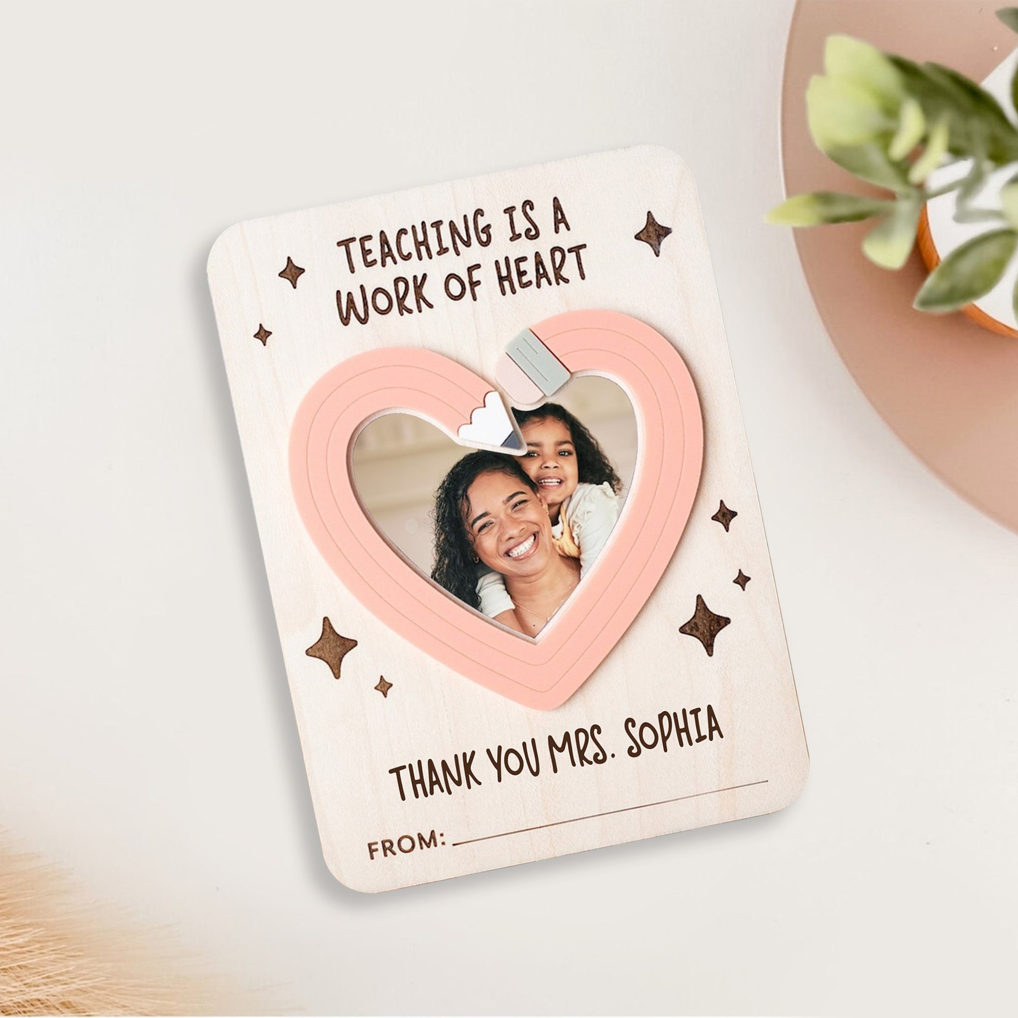 Teaching is A Work of Heart, Photo Fridge Magnet Teacher Appreciation ...