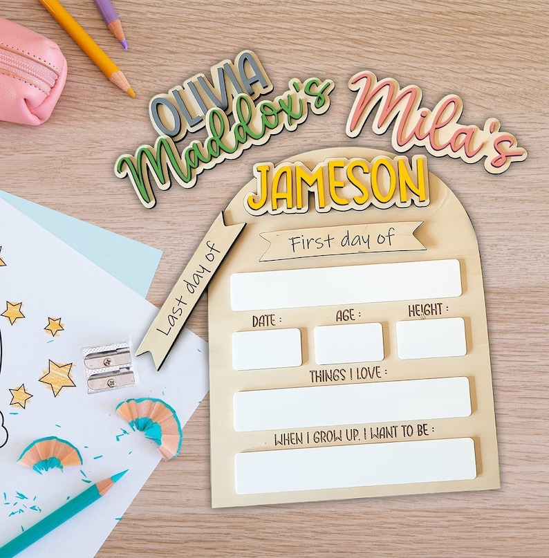 Customized First and Last Day School Sign First Day of School - Etsy