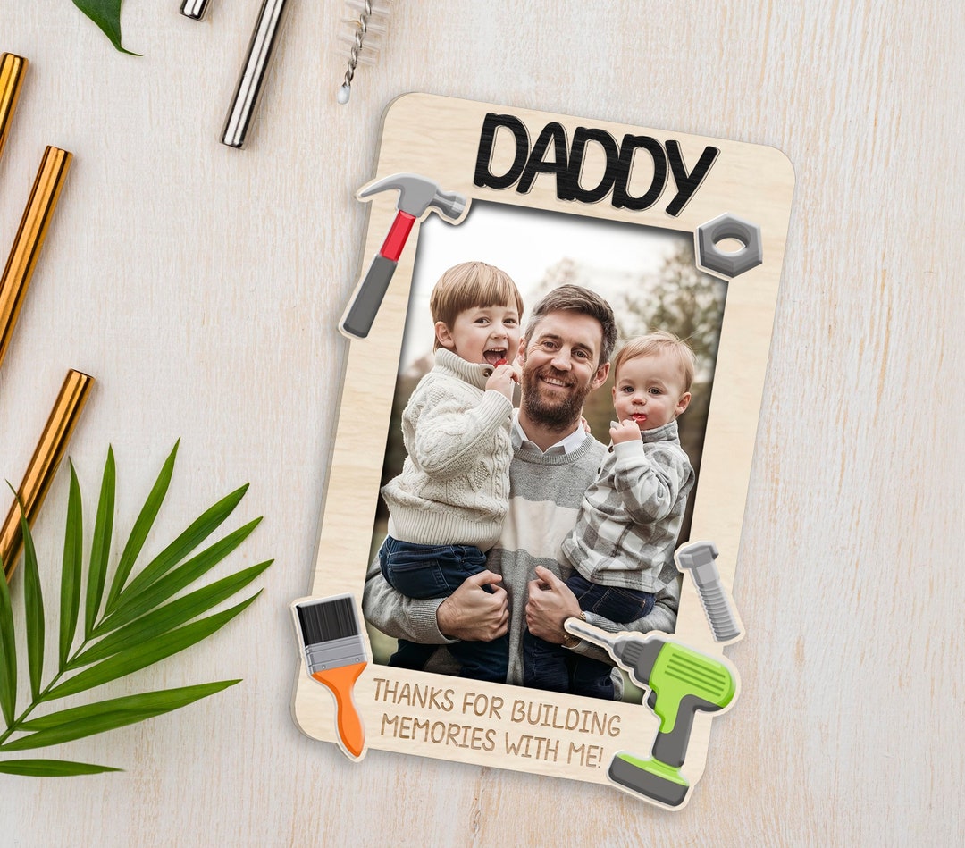 Fridge Photo Magnet, Fathers Day Gift, Wallet Size Photo Frame, Fathers ...