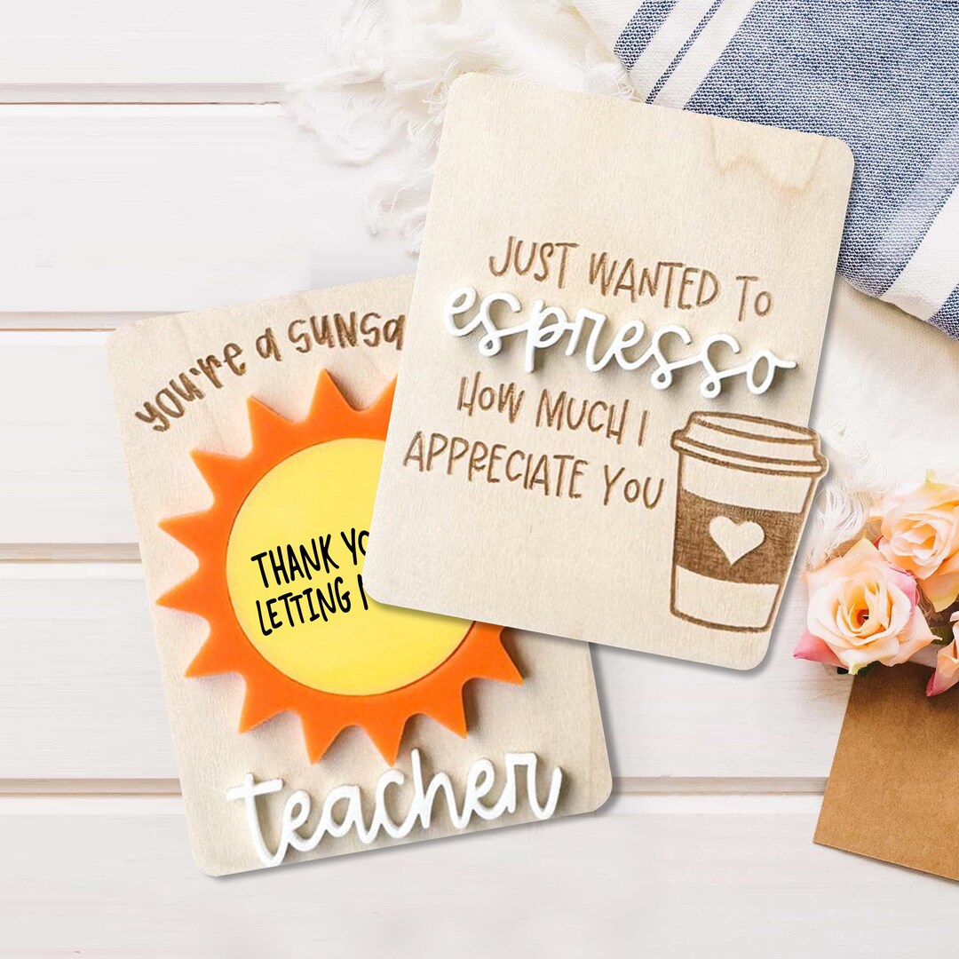 Teacher Appreciation Gift Card Holder, Gift for Teacher, Gift Card ...