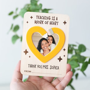 Teaching is A Work of Heart, Photo Fridge Magnet Teacher Appreciation ...