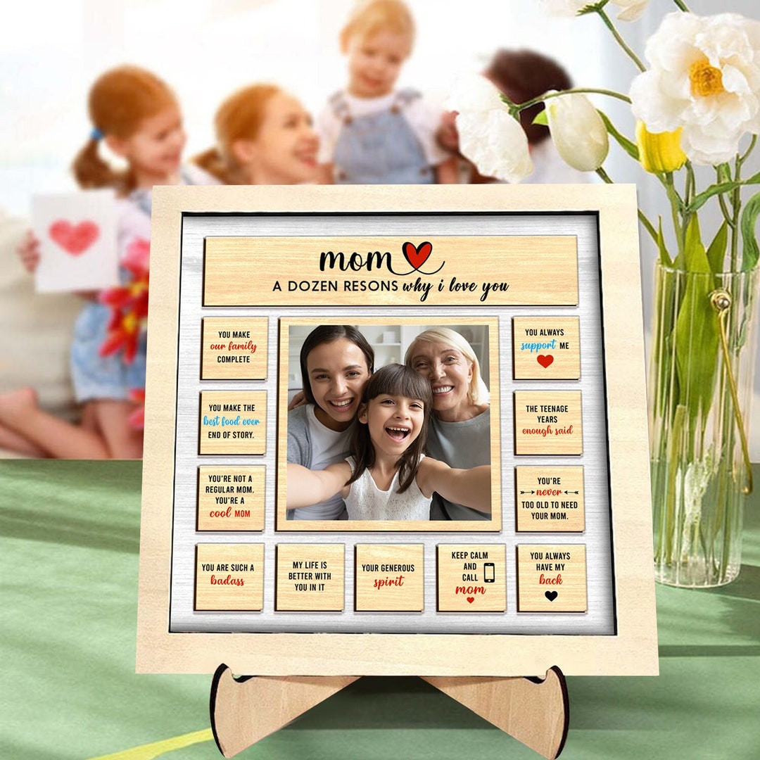 A Dozen Reasons Why I Love You Wooden Sign, Personalized Mothers Day ...