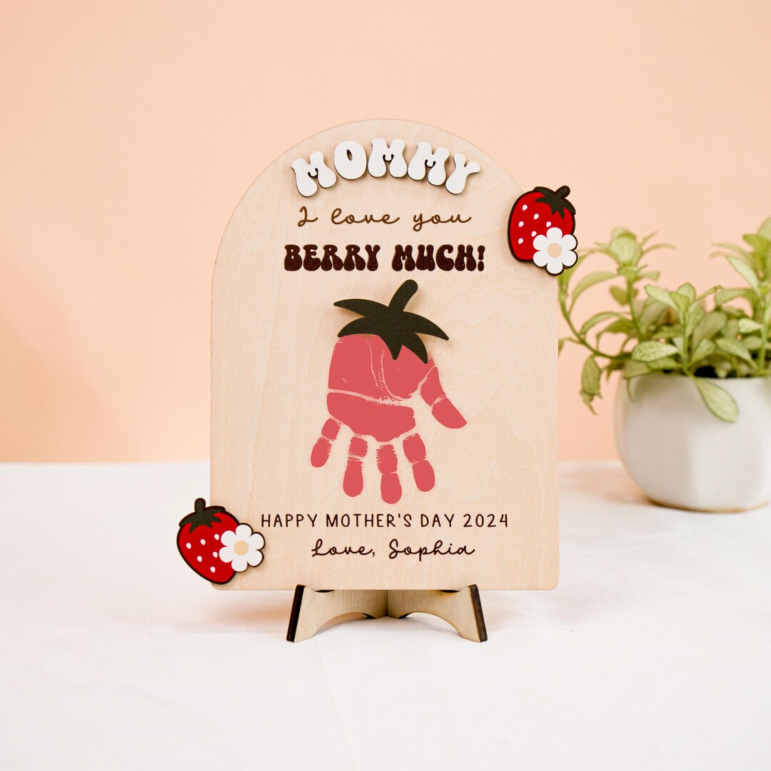 Handprint Sign, DIY Children’s Gift, Child's Hand Print Sign, Mother's ...