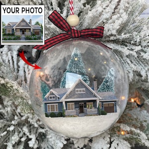 Personalized Christmas Ball Ornament, Home Photo Ornaments, Home 3D ...