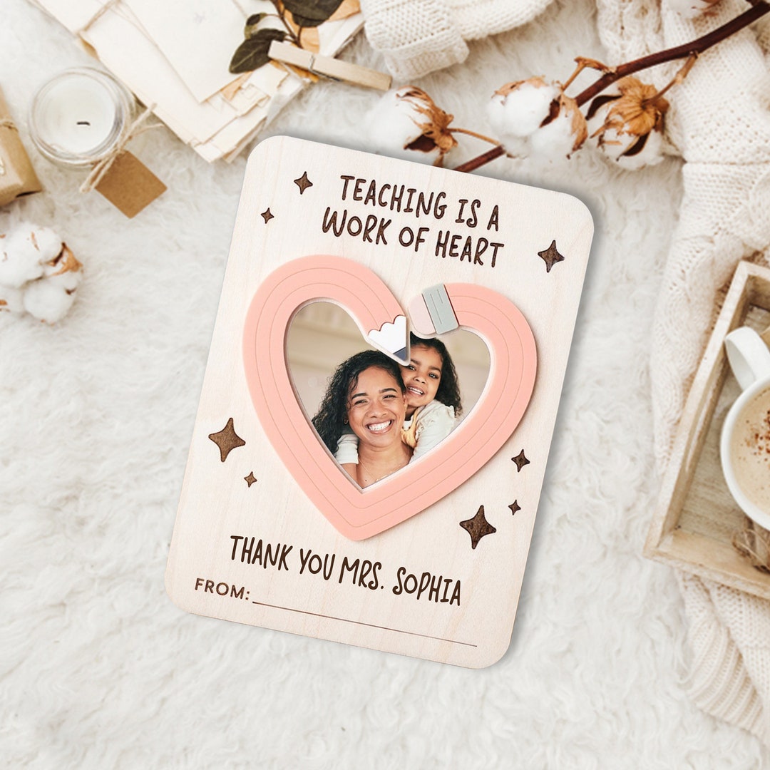 Teaching is A Work of Heart, Photo Fridge Magnet Teacher Appreciation ...