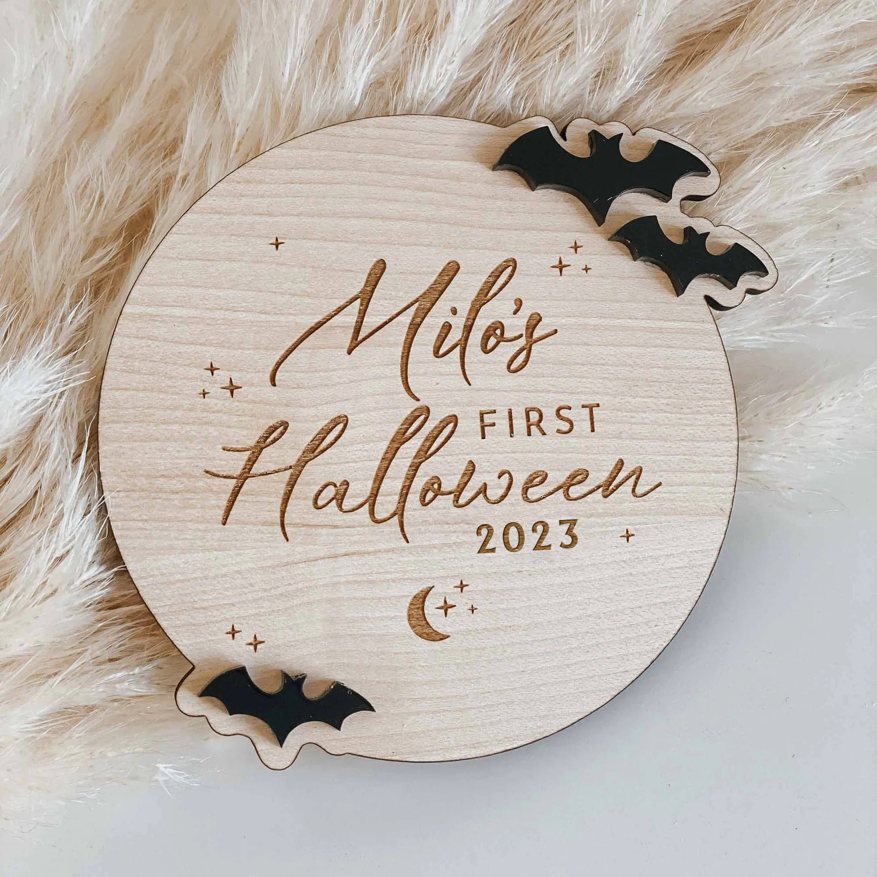 First Halloween Wooden Sign First Halloween Baby Sign Wooden - Etsy