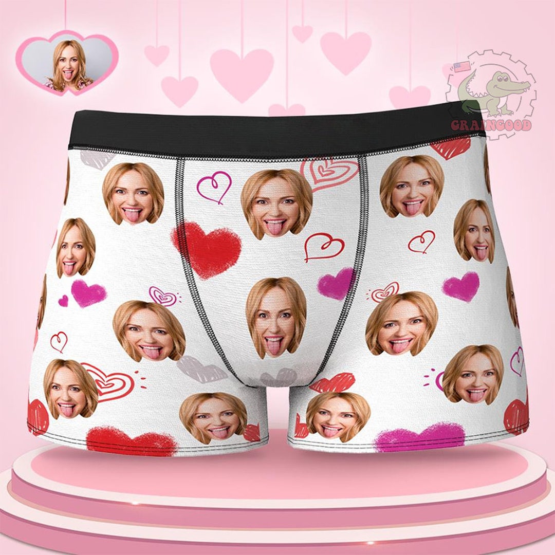 Custom Boxers With Face, Custom Face Boxer Briefs, Valentines Day Gift ...