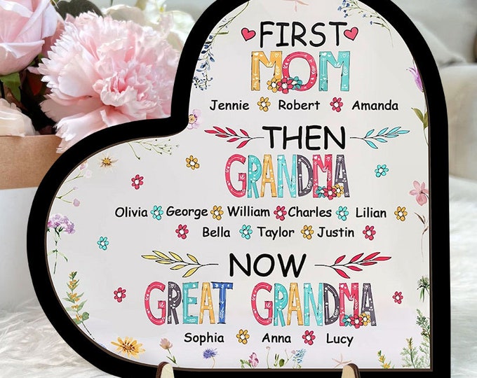 Personalized Mama's Garden Sign, Custom Mother's Day Gift for Grandma ...