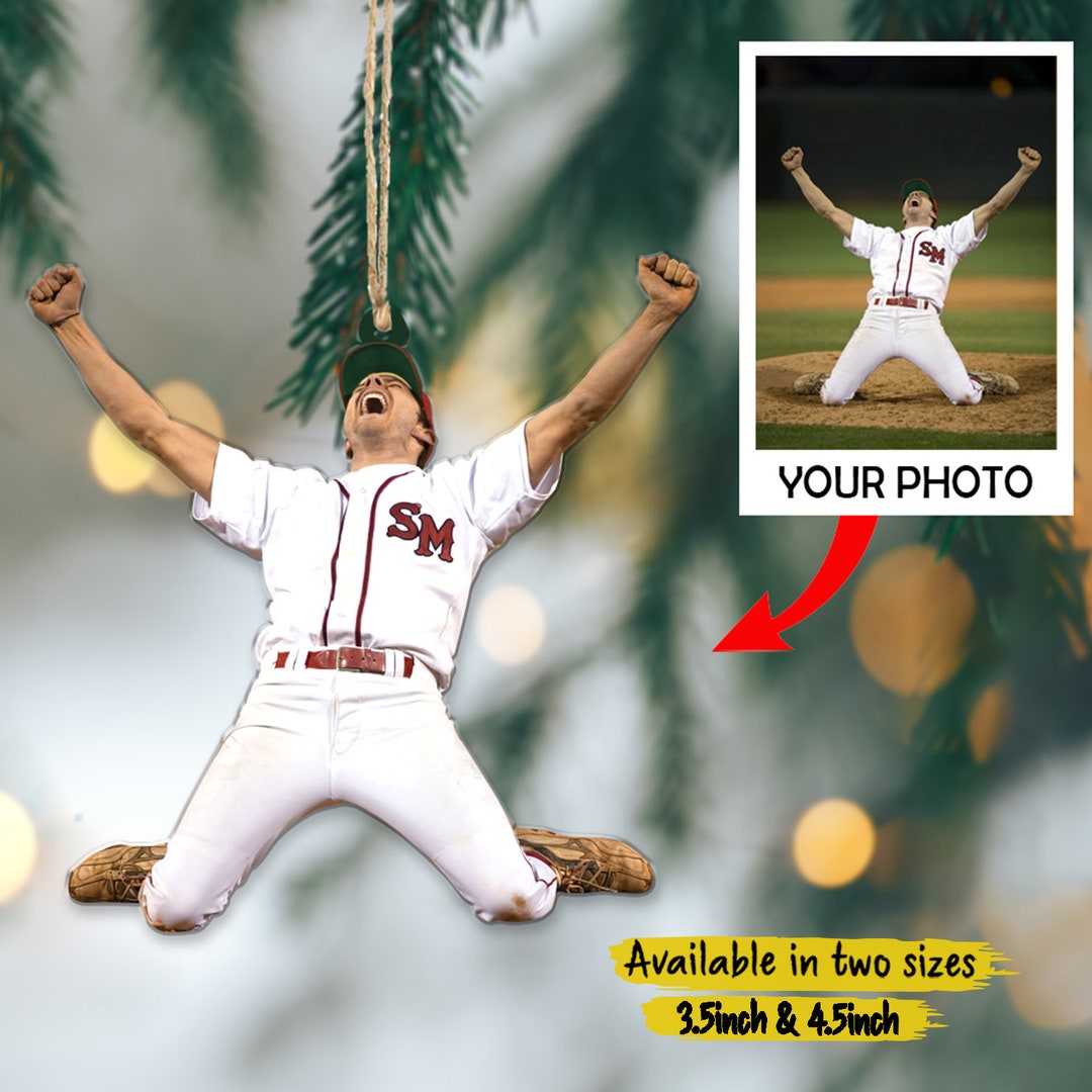 Custom Baseball Photo Ornament, Baseball Player Ornament, Funny ...