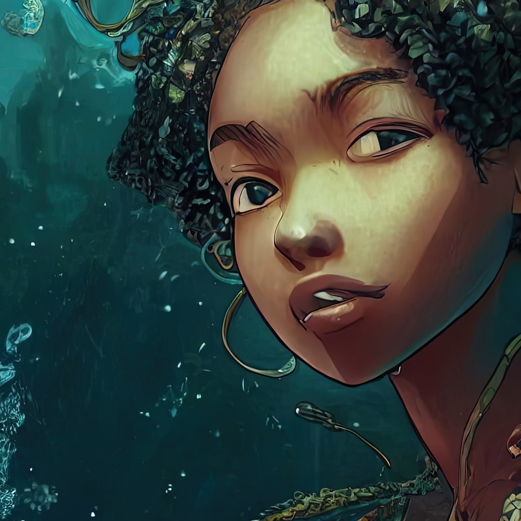 African American Mermaid, Black Little Mermaid, Halle Bailey Little ...