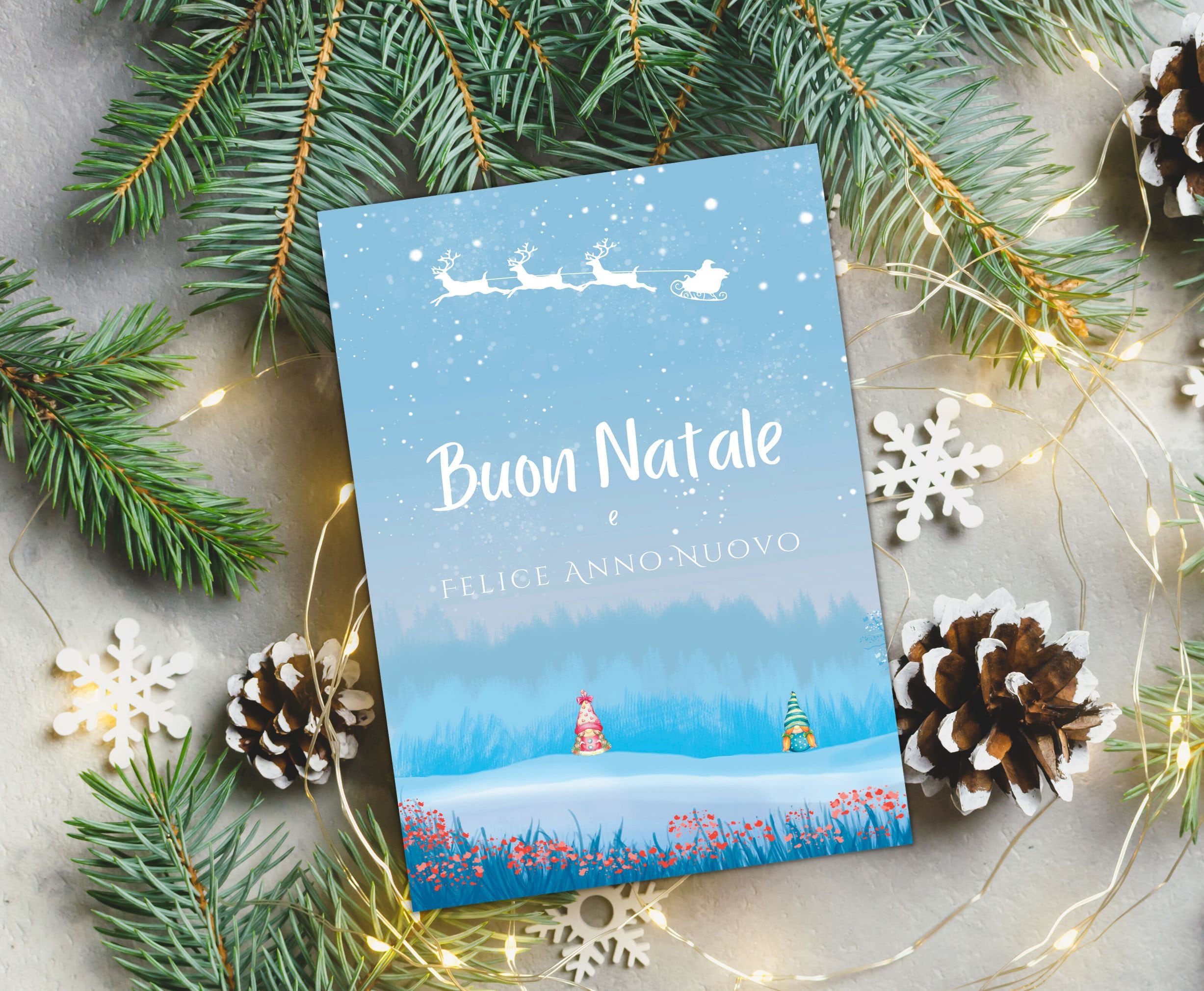 Italian Christmas Card: Buon Natale, Felice Anno Nuovo (digital ...