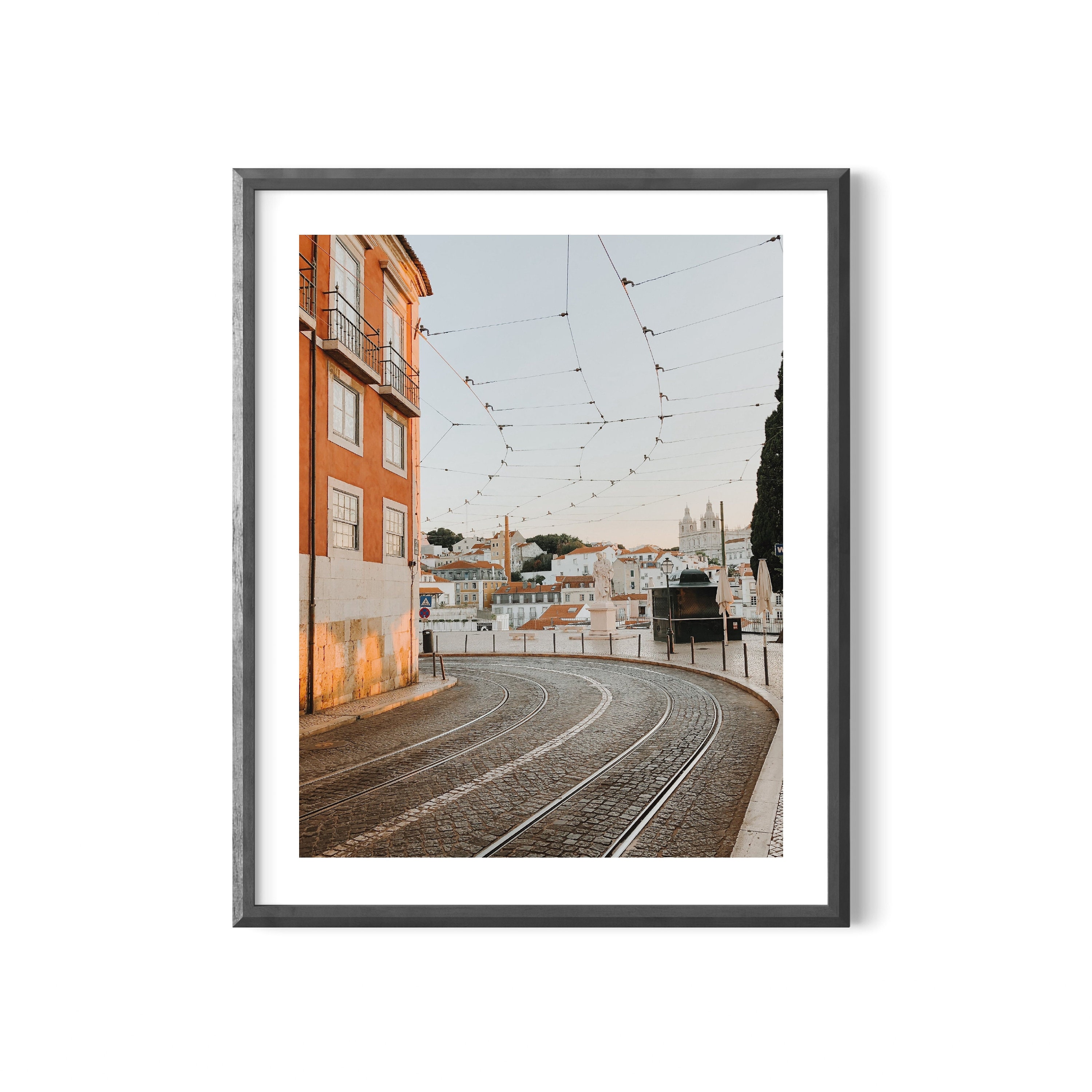 Lisbon Set of 4 Printable Wall Art Yellow Tram Print Lisbon Colorful ...