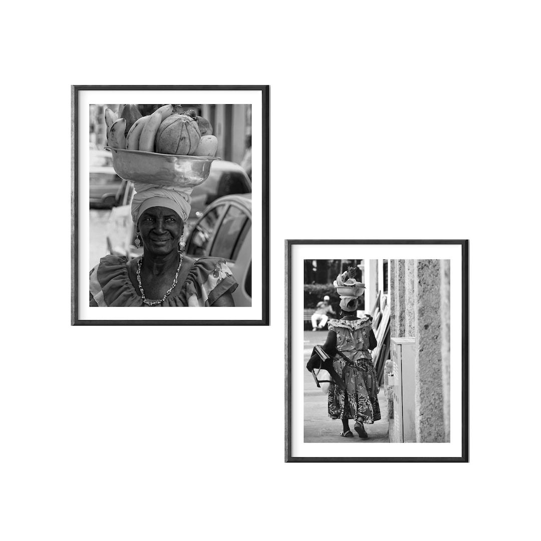 Colombian Women Set of 2 Black and White Poster Columbia Poster ...