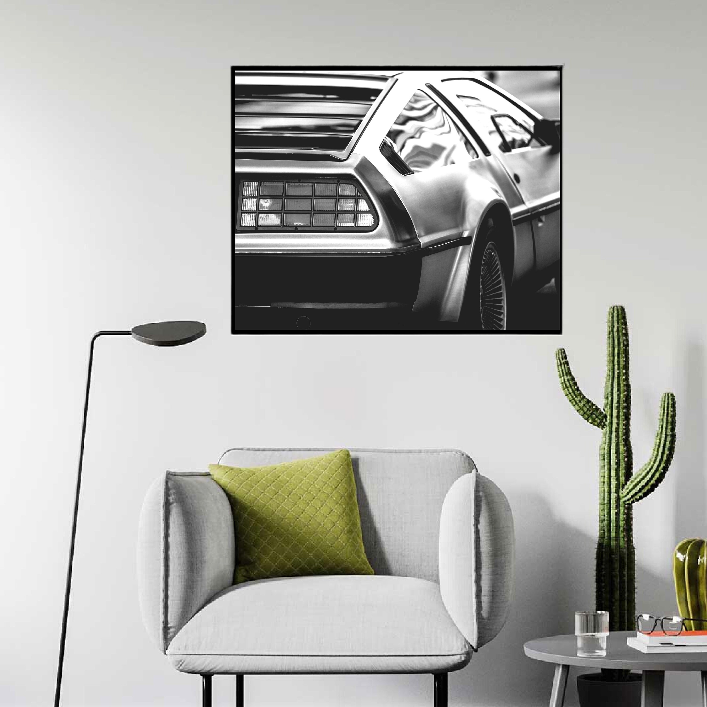 Delorean Time Machine Photography Wall Art Dealorean Vehicle Poster ...