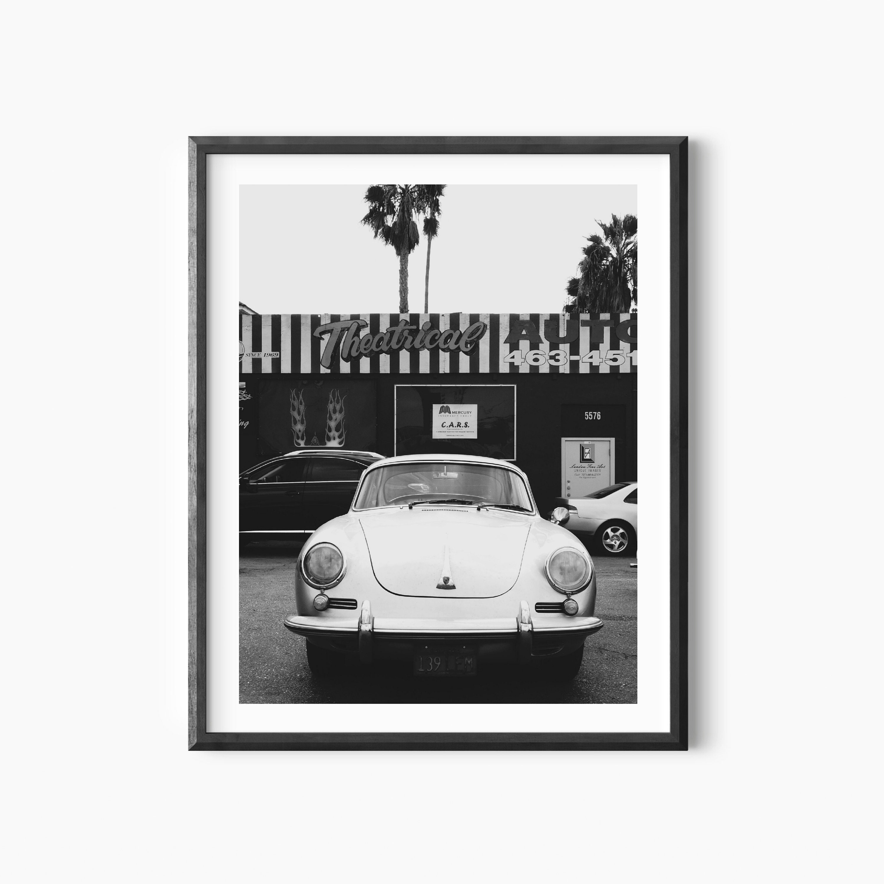 Old Silver Porsche Wall Art Vintage 911 Porsche Print Retro Car Wall ...